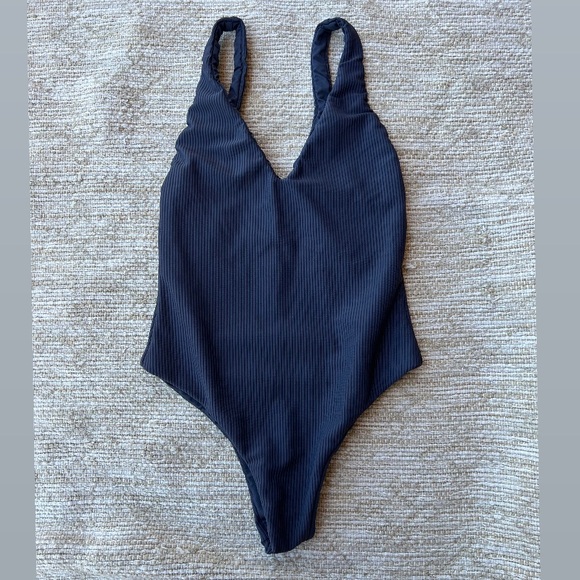 Gooseberry Seaside | Swim | Gooseberry Seaside Ribbed One Piece In Dark ...